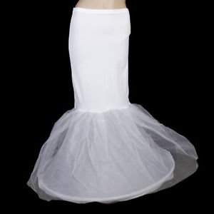 Fashion Ladies' Mermaid Petticoat 1 Hoop Bone 1 Layer Wedding Dress ...