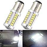 Amazon.com: EverBright 2-Pack White 1016 1034 7528 1157 BAY15D LED ...