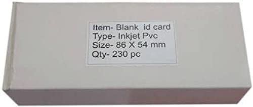 SPOTINK Plain PVC Id Card Compatible for Epson Inkjet Printers Pack of ...