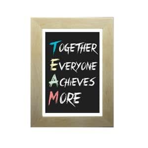 Fotof Motivational quotes Teamwork Achieves More Wall Framed Poster for ...