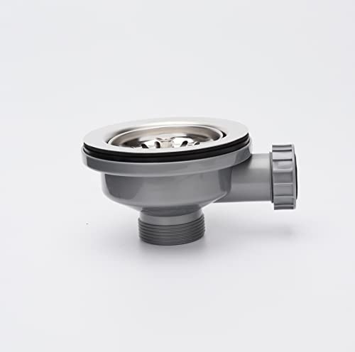 ZINGKING Kitchen Sink Waste Kit with Overflow, 114mm Stainless Steel ...