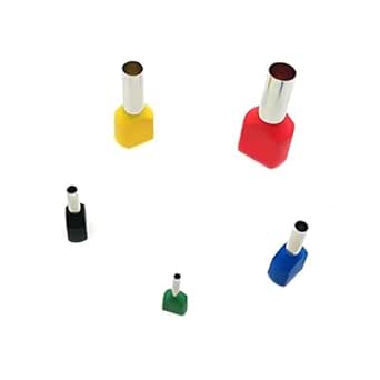 50/200pcs Dual Wire Tube Ferrule Insulated Crimp Terminals TE16-14 Pipe ...