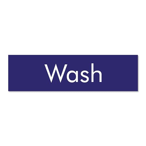 SIGN EVER Wash Sign Board (Blue White) With Double side adhesive tape ...