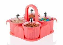 Buy Multipurpose Dry Fruit Box Jar Set Aachar Pickle Container Mukhwas ...