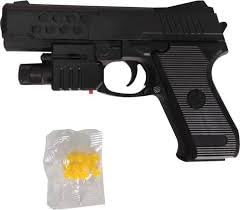 Sweety Enterprises Police Pistol Toy Gun With Plastic Bullets And Laser ...