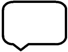 Rounded Rectangle Callout Shape, Vinyl Car Decal, White', 10-by-10 ...