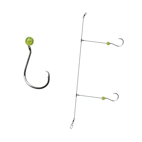Amazon.com: 3 Pack '2/0' Bead Rig Surf Fishing Hi-Lo Double Drop Hand ...