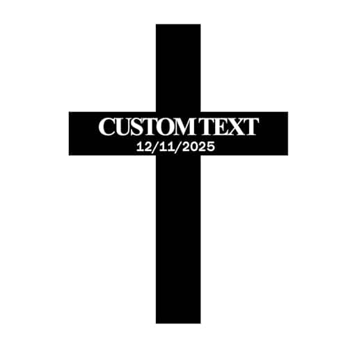 Amazon.com: Customizable Metal Cross Sign for Wall Decor - Personalized ...