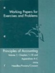 Principles of Accounting: Working Papers for Exercises and Problems ...