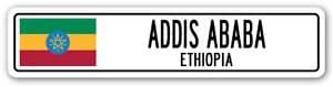 Amazon.com: 3 Pack: ADDIS ABABA, ETHIOPIA Street Sign Sticker 3 ...