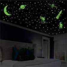Avneesh Self Adhesive Night Glowing Radium Magic Star Stickers for Room ...