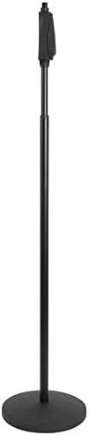 Pulse Black Retro Round Base Microphone Stand : Amazon.co.uk: Musical ...