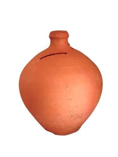 RHF Eco-Friendly Mitti ka Gullak/Clay Coin Saving Pot/Coin Bank/Piggy ...
