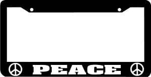 Amazon.com: Personalized City Peace Sign License Plate Frame : Automotive