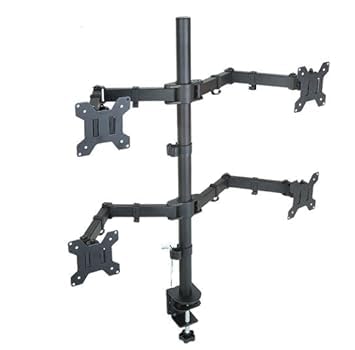 Sol Solutions 4 Monitor Stand For Desk, 4 Screen Setup For Trading ...