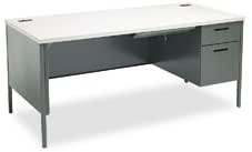Amazon.com: HON Metro Classic Series Single Pedestal Desk for "L ...