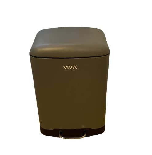 ViVa Powder Coated - Grey - Soft Close Elegant Dustbin : Amazon.in ...
