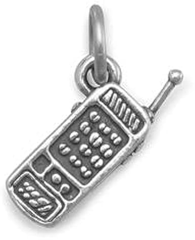 .925 Sterling Silver Cellular Phone Charm : Amazon.ca: Electronics