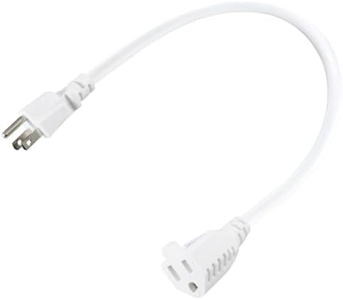Amazon.com: 2 Pack Power Extension Cord 1FT/12Inch, 3 Prong Electric ...