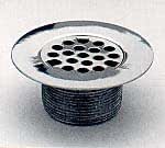 1-5/8" O.D. Fine Thread Bathtub Strainer Body with Three-Prong Strainer ...