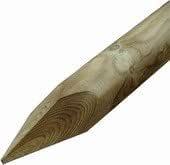 Palisade picket cylindrical moulded, bevelled at one side, pointed at ...