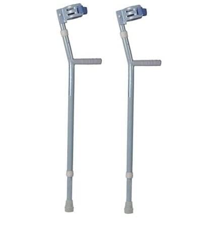 Gumpi Elbow Stick Crutches Forearm Hand Stick Heavy Duty(Pair Powder ...