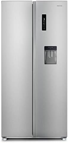electriQ 430 Litre Side-By-Side American Fridge Freezer - Silver ...