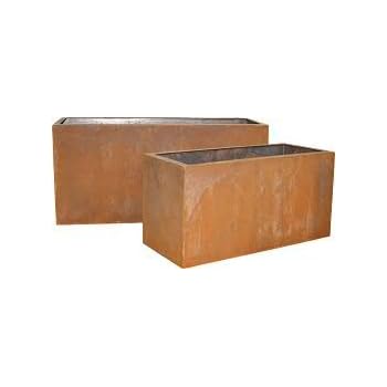 Blumenkasten aus Cortenstahl – Groß - 40cm x 100cm x 40cm: Amazon.de ...