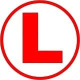 stickersooze (Pack of 2) Red L Board Learning Driver Car Decal Sticker ...