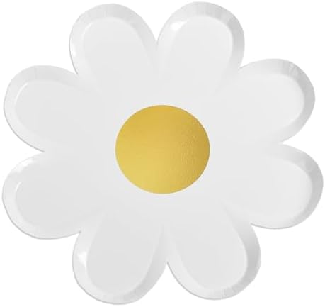 Amazon.com: Augisteen 60 PCS Daisy Paper Plates Groovy Disposable ...