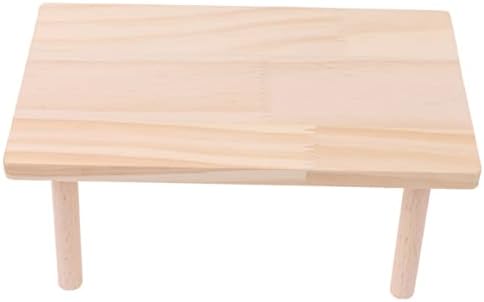 Hohopeti Wooden Hamster Stand Platform Reliable Pet Toy for Small ...