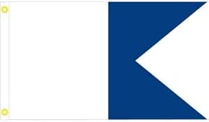Amazon.com : Alpha Diver Down Boating Flag Marine Signal Flag Poly 2'x3 ...