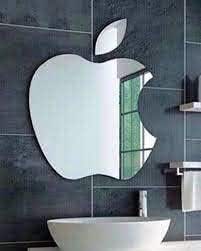 Buy Ag Crafts Frameless Glass Apple Shape Plain Wall Mount Mirror ...