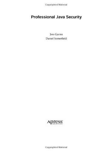Professional Java Security (Programmer to Programmer): Garms, Jess, Somerfield, Daniel ...