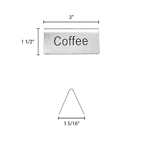 Snapklik.com : Set Of 3 Stainless Steel 3 X 1-1/2 Coffee Table Tent ...