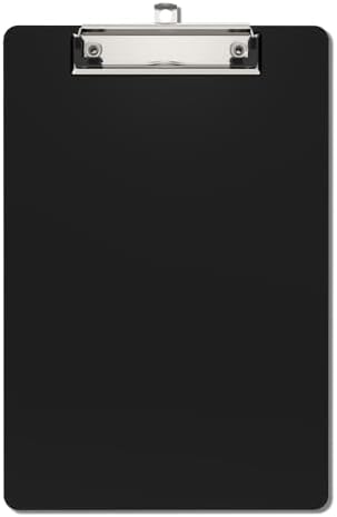 Amazon.com : Macroclo Small Clipboards, A5 Plastic Mini Black Clip ...