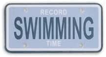 Amazon.com: Swimming Mini License Plate Sticker (01718) : Automotive