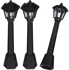 10PCS 8CM Mini Miniature Street Light Model, Railway Train Post Lamps ...