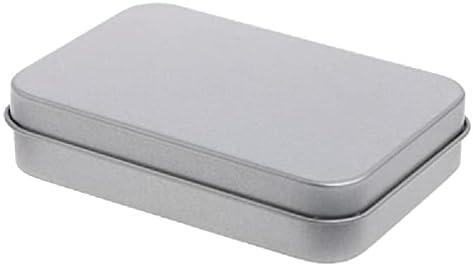 Amazon.com - Small Metal Tin Silver Flip Storage Box for Case Organizer ...