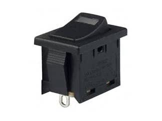 E-Switch R1966ABLKBLKESRED R1966 Series 15 A SPST On-Off Quick Connect Panel Mount Rocker Switch ...