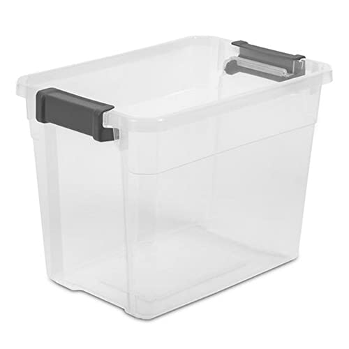 Snapklik.com : 30 Quart Plastic Stacker Box, Lidded Storage Bin ...