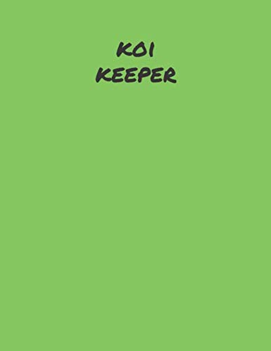 KOI KEEPER A4: koi carp keepers journal, illness log, koi diary, fish ...