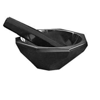AI-Agate Pestle & Mortar 4" Black/for Kitchen used/Hospital Laboratory ...