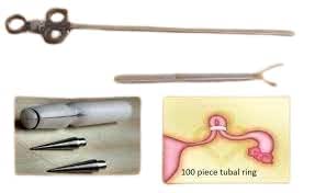 SS LAPAROSCOPY TUBAL LIGATION RING APPLICATOR SET 1 and Tubal Rings 25 ...