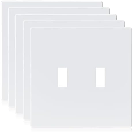 ELEGRP 2-Gang Screwless Toggle Wall Plates, Mid-Size Unbreakable ...