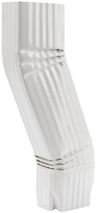 Gutter Downspout OFFSET White (Gloss) Aluminum gutter downspout elbow ...