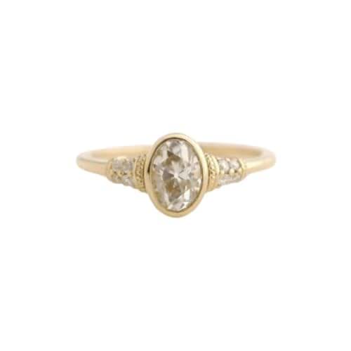 Amazon.com: MysticJewel 2 Ct Oval Cut Diamond Art Deco 5 Stone Bezel ...