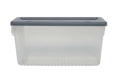 CleanPEAK Set of 4 Small 2 Litre Plastic Stackable Storage Boxes With ...