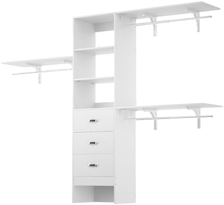 Amazon.com: Aheaplus 8FT Closet Organizer Systems with 6-Drawers, 96 ...
