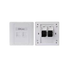 DKURVE® Faceplate Ethernet Single 1-Port/Double 2-Way; RJ45 Female To ...